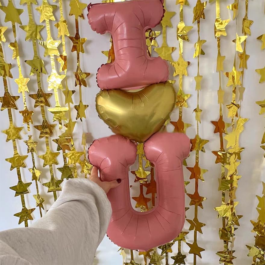 I Love You Balloons - Love Balloons,Wedding Bridal Shower Engagement Anniversary Birthday Decorations- Helium Supported,Valentines Day Decorations and Gift Idea 7 Pcs