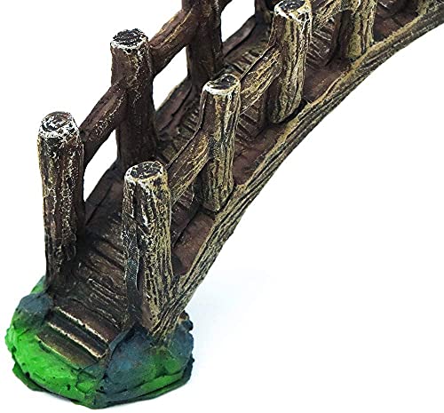 NC Aquarium Ornament, Resin Fish Tank Arch-Bridge Drawbridge Rock Décor for Aquarium Landscape Decoration, Pack of 1 (Drawbridge01)