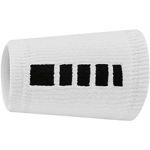 Nike Elite Doublewide Wristbands (2-Pack) - Unisex (White)