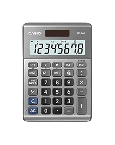 Casio MS-80B Standard Function Desktop Calculator Silver
