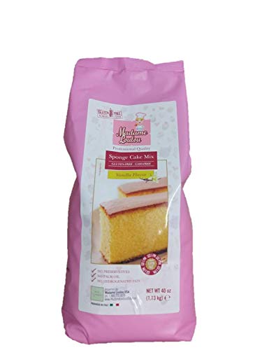 Madame Loulou Gluten Free Vanilla Sponge Cake Mix - moist, fluffy premium yellow cake mix 2.5 lbs (Vanilla)