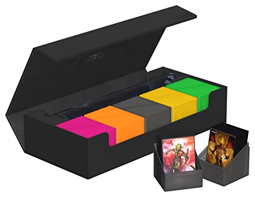 Ultimate Guard Superhive 550+, Deck Case for 550 Double-Sleeved TCG Cards, Black, Compatible with Boulders, Magnetic Closure & Microfiber Inner Lining