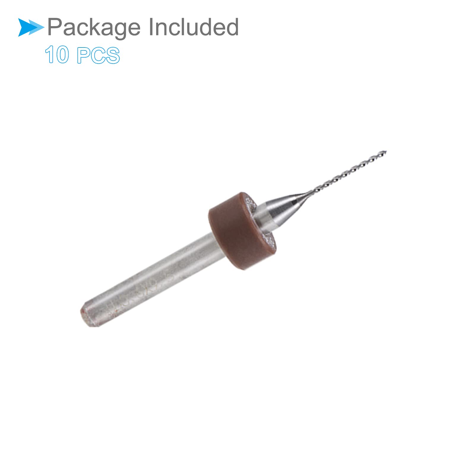 CoCud Micro PCB Drill Bits, 1/8" Shank 1.3mm Cutting Edge, Tungsten Carbide Print Circuit Board Drill Bit - (Applications: for CNC Drilling Engraving Machine), 10-Pieces