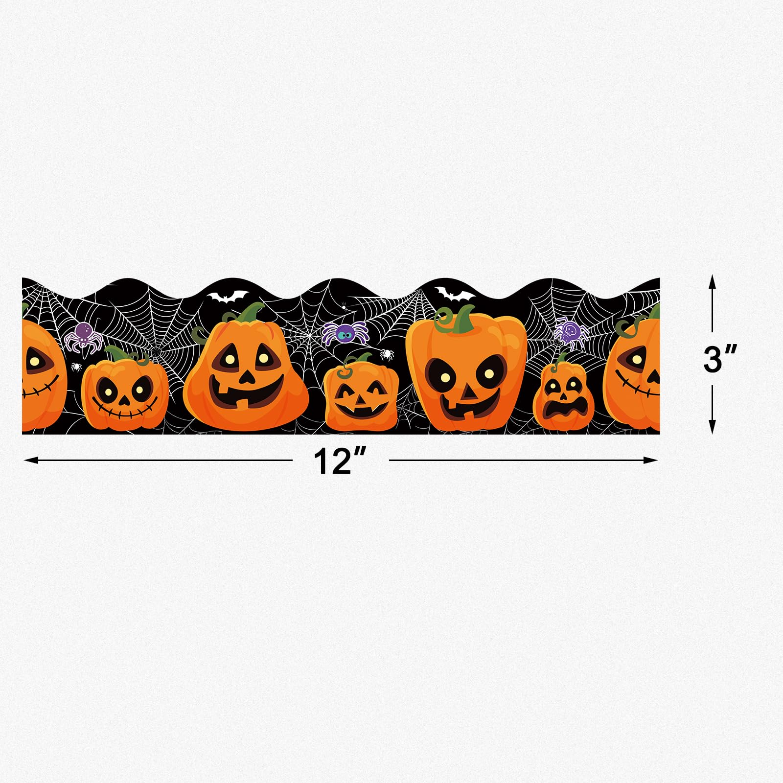 Black White Buffalo Plaid Bulletin Board Border Trim for Christmas Holiday Back to School Classroom Decoration Scalloped 36ft