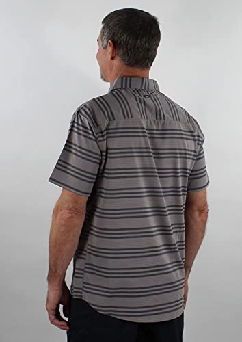Club Ride Men's Vibe Shirt - Stylish, Comfortable, and Versatile Men's Cycling Shirt for Maximum Performance - Dark Grey Stripe - Large