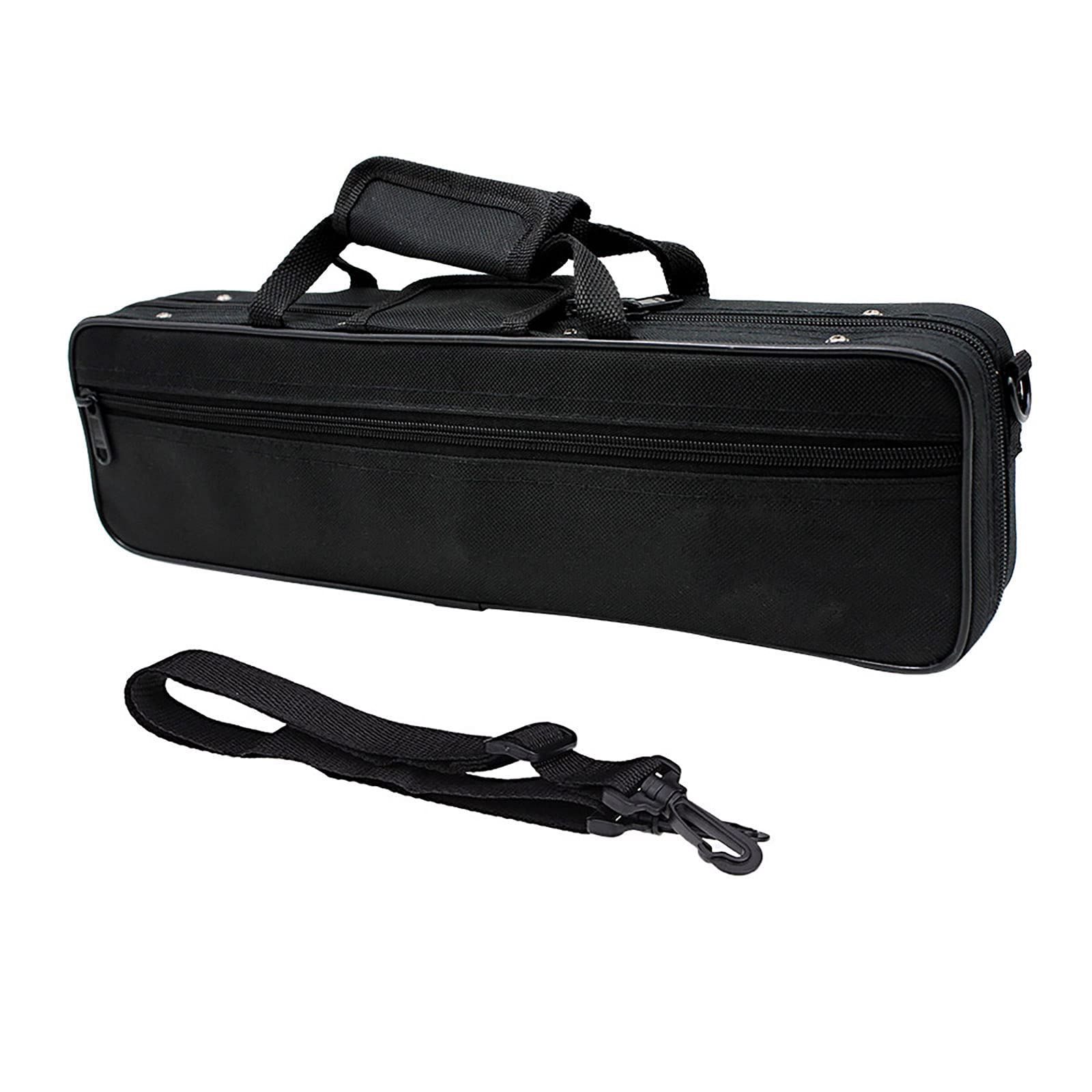 summina 16 Holes C Flute Case Flute Bag Gig Bag Backpack Box Water-resistant 600D Foam Cotton Padding with Adjustable Single Shoulder Strap