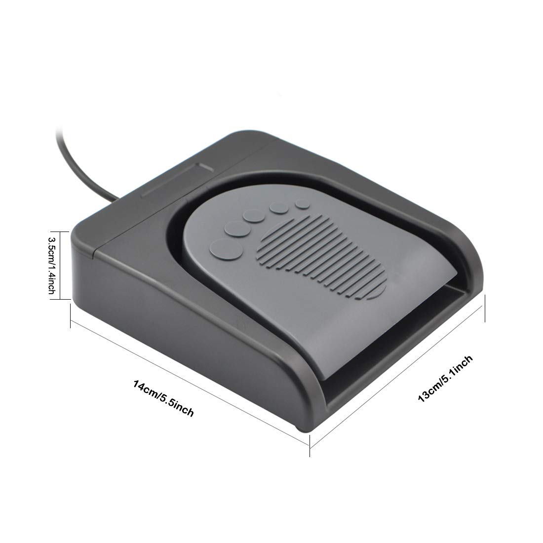 iKKEGOL Upgraded USB Single Foot Pedal Switch Control One Key Footswitch Program Customized Computer Keyboard Mouse Game Action HID (Black)