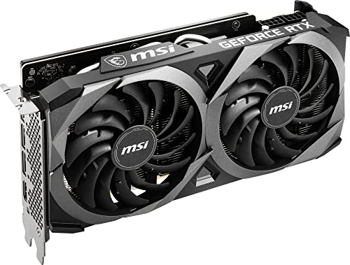 MSI Gaming GeForce RTX 3060 Ti LHR 8GB GDRR6X, 256-Bit, HDMI/DP, Nvlink, Torx Fan 3, Ampere Architecture OC Graphics Card (RTX 3060 TI Ventus 2X 8GD6X OC)