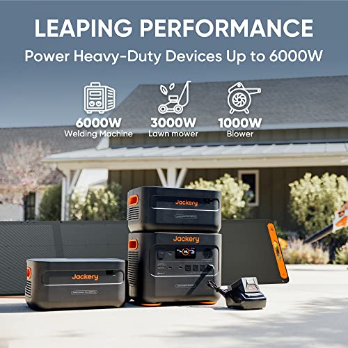 Jackery Portable Power Station Explorer 2000 Plus, Solar Generator with 2042Wh LiFePO4 Battery 3000W Output, Expandable to 24kWh 6000W, Compatible with Solar Panel for Outdoor RV Camping & Emergency