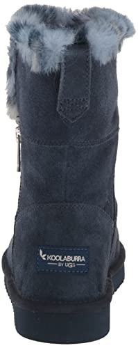 Koolaburra by UGG Women's ARIBEL Short Leopard Fashion Boot, Insignia Blue, 10