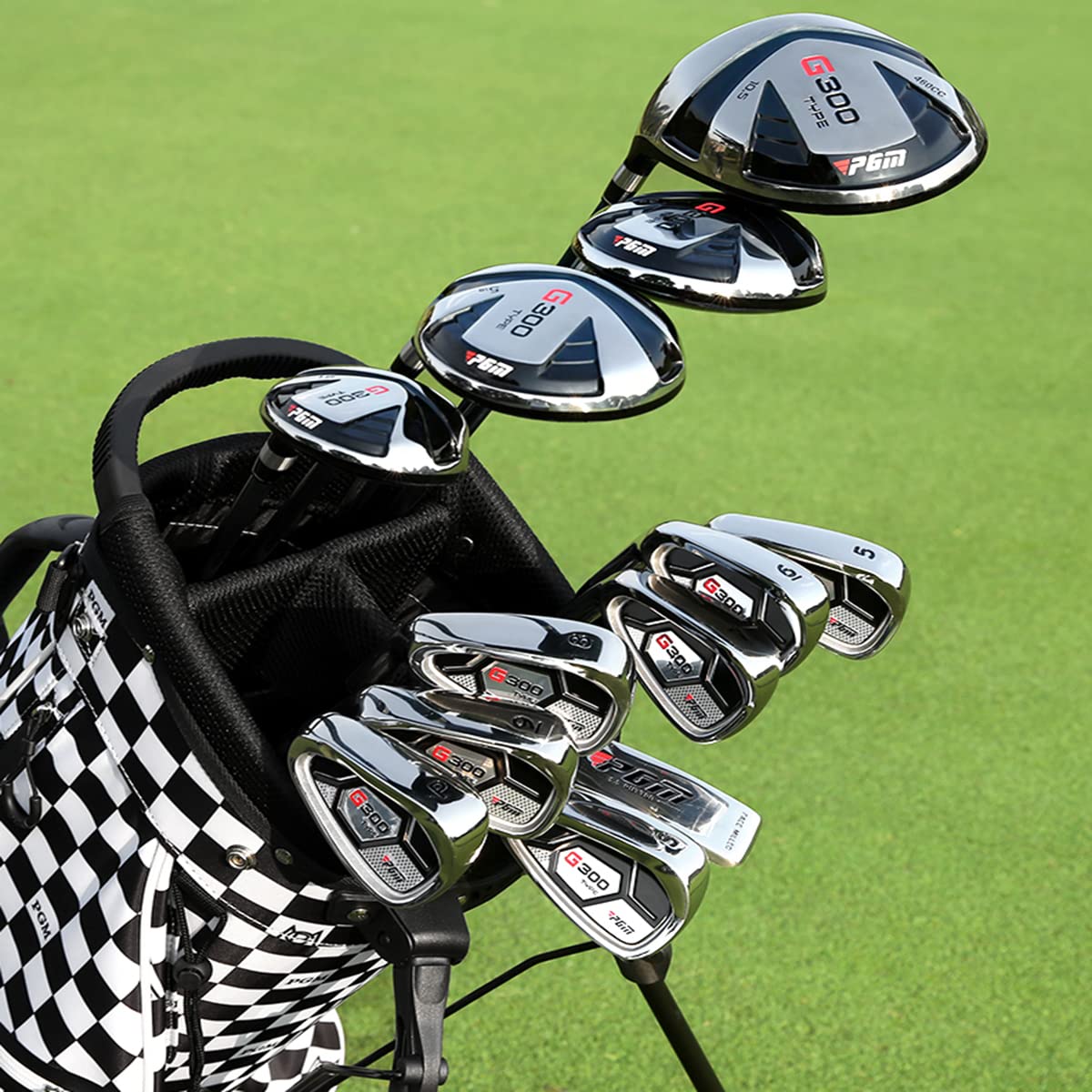 Complete Golf Clubs Set 13 Pieces for Men & Women Left Hand,Includes Titanium Golf Driver, 3 & #5 Fairway Woods, 4 Hybrid, 5-SW Irons, Putter and Golf Bag