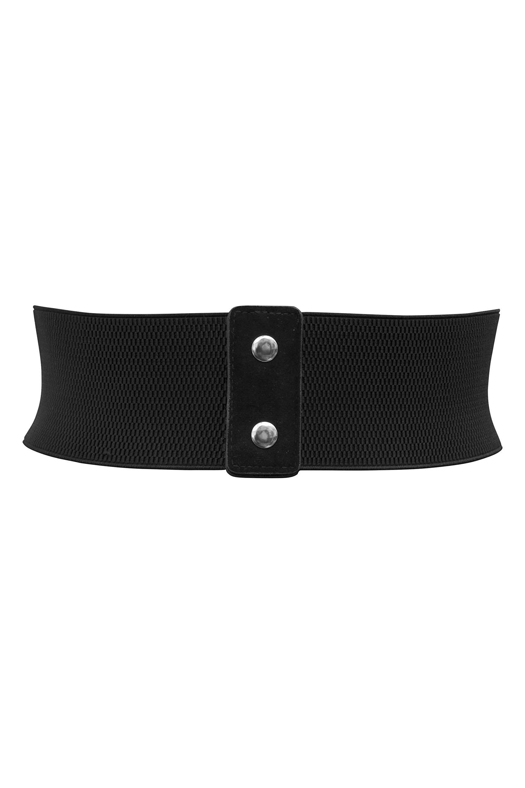 BlackButterfly Wide Corset Waspie Elastic Belt (Black, US 18-20)