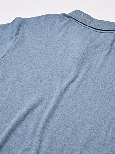 Nautica Men's Classic Fit Short Sleeve Solid Soft Cotton Polo Shirt, Deep Anchor Heather, 4XLT Tall