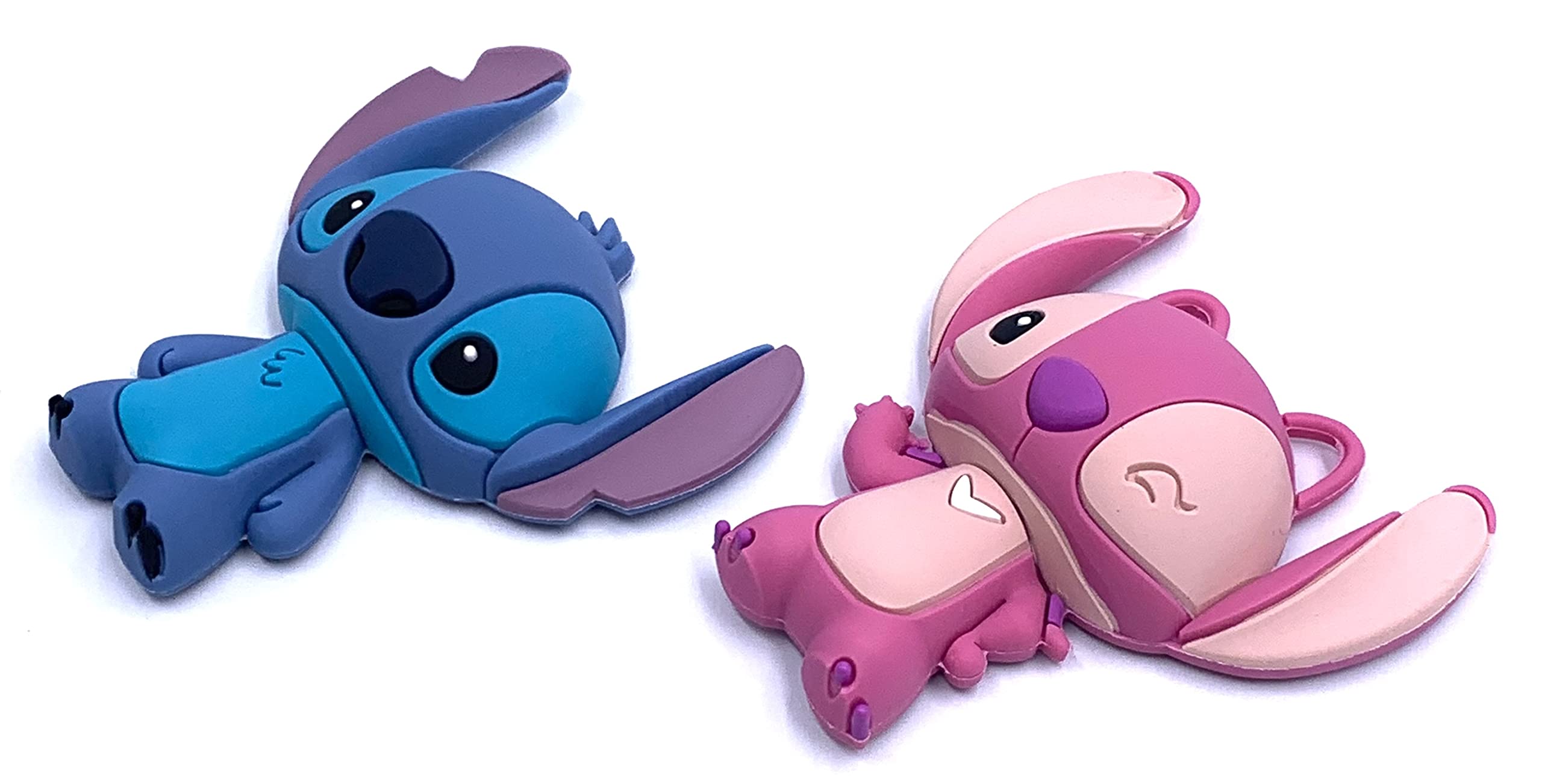 Disney Stitch 3D Foam Magnet Set - Stitch & Angel Magnets - Magnet for Refrigerators and Lockers