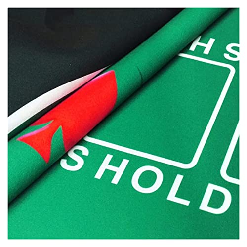 Craps and Roulette Table Felt Poker Tablecloth 1.2x0.6m Texas Poker Mat Suede Rubber Table Cloth Table Top Digital Print Casino Poker Board Game with Carrying Bag (Color : Blue)