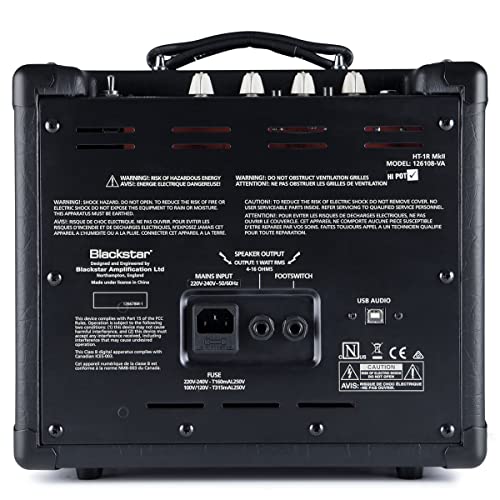 Blackstar HT-1R MKII 1 Watt Electric Guitar Valve Combo Amplifier Black with Built-in Reverb Direct USB Recording
