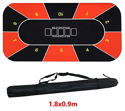Craps and Roulette Table Felt Poker Tablecloth 18090cm Texas Table Cloth Poker Board Game Rubber Pad Casino Gaming Roulette Dice Betting Mat Colors Poker Table Mat (Color : Blue)
