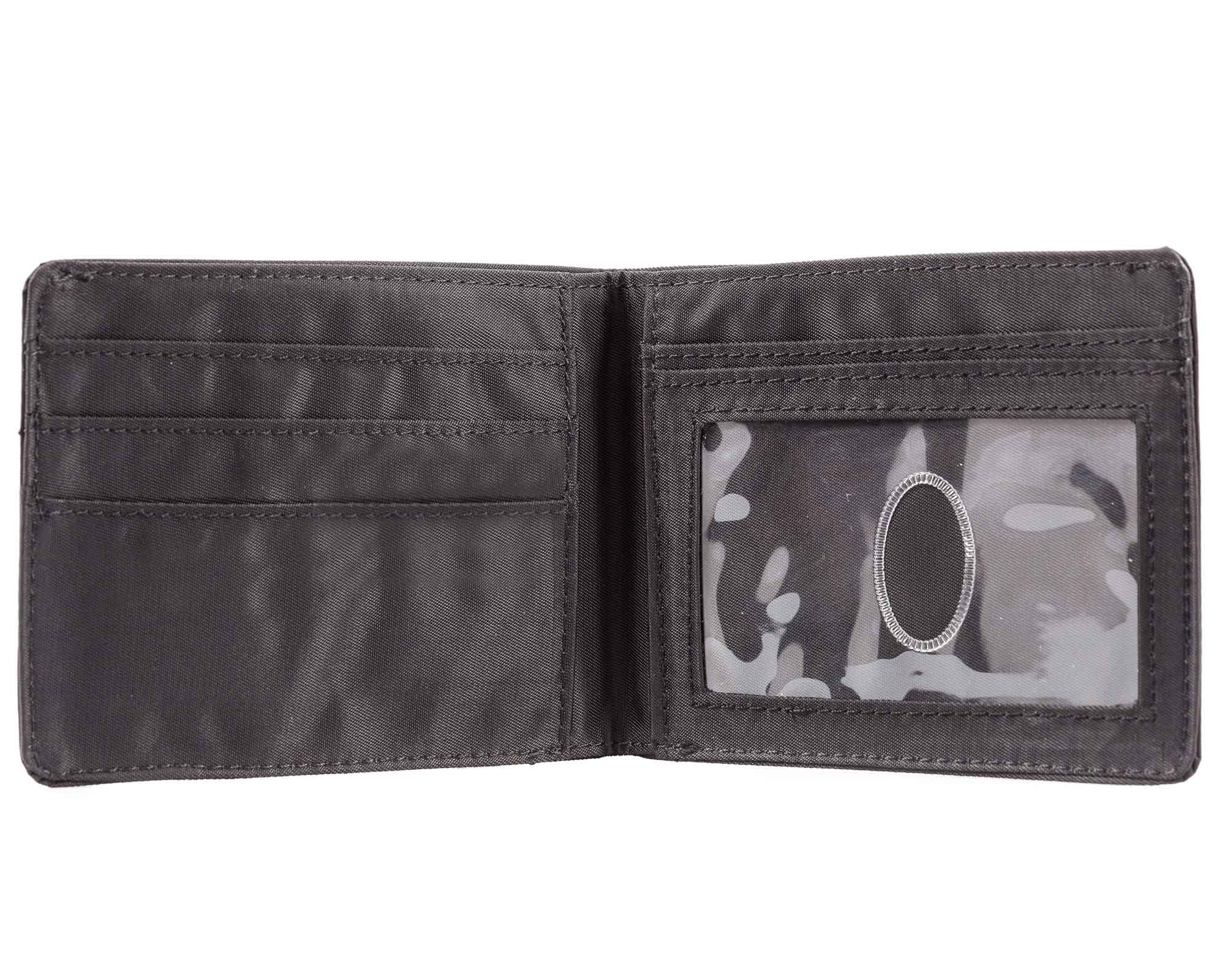 Big Skinny Men's Slimline Bi-Fold Slim Wallet, Holds Up to 25 Cards, Black