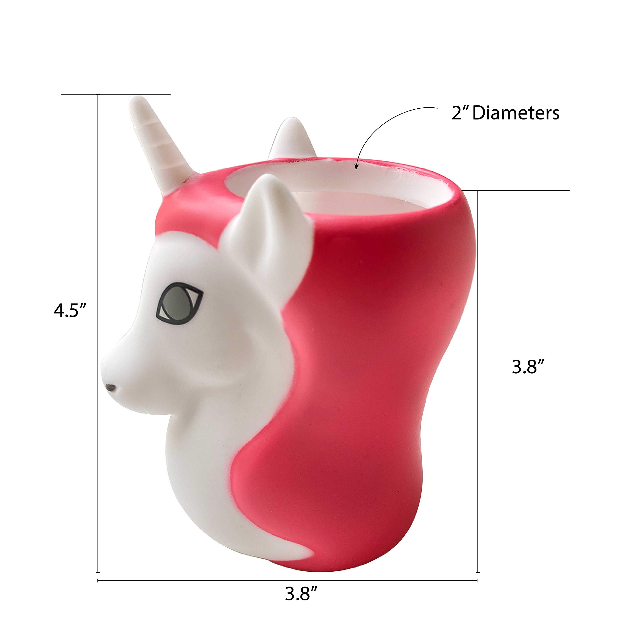 Lily's Home Kids Toothbrush with Flashing Timer with a Cup, Toothbrush Cover and Toothbrush Holder. Unicorn