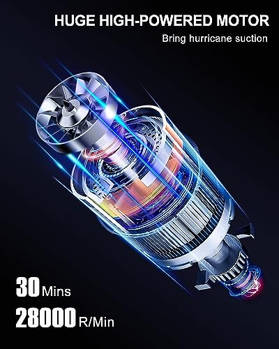 MELOHO Car Vacuum Cleaner High Power, Portable Handheld Vacuum Cordless Rechargeable with Fast Charge Tech, Huge Motor & Large-Capacity Battery, Powerful Wireless Hand Held Vacuum for Pets, Car, Home