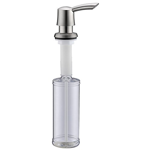 EKRTE Hand Soap Dispenser for Kitchen Sink, Brushed Nickel Dish Sink Dispensers Pump, Liquid Lotion Bathroom Sink Soap Dispenser with 320ML Bottle