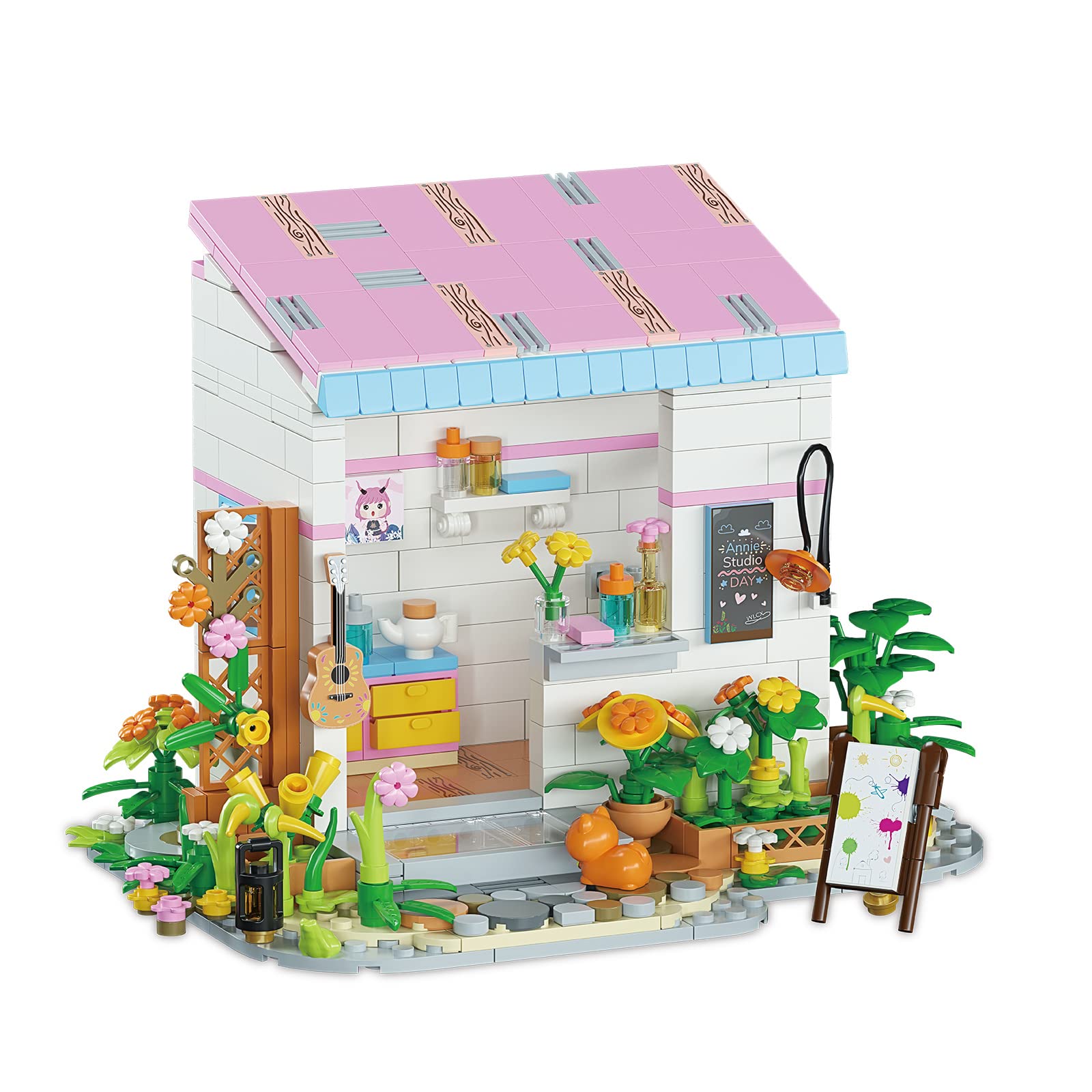 SUNHABI Friends House Building Toys, Micro Mini Building Blocks Sets Annieβs Studio Building Bricks Kit Friends Sets for Girls 6-12 8-12, 585pcs 6.29(l) 4.1 (w) 4.5(h) inchβ¦β¦