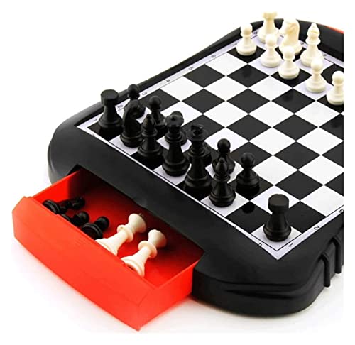 SCUUBE Chess Game Set Chess Set Chess Board Set Chess Board Game Magnetic Chess,Portable Drawer Type Chess Board with Pieces Storage Chess Board Chess Board Game