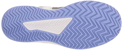 New Balance Women's 796 V3 Hard Court Tennis Shoe, Nb White/Castlerock/Vibrant Violet, 9 Wide US
