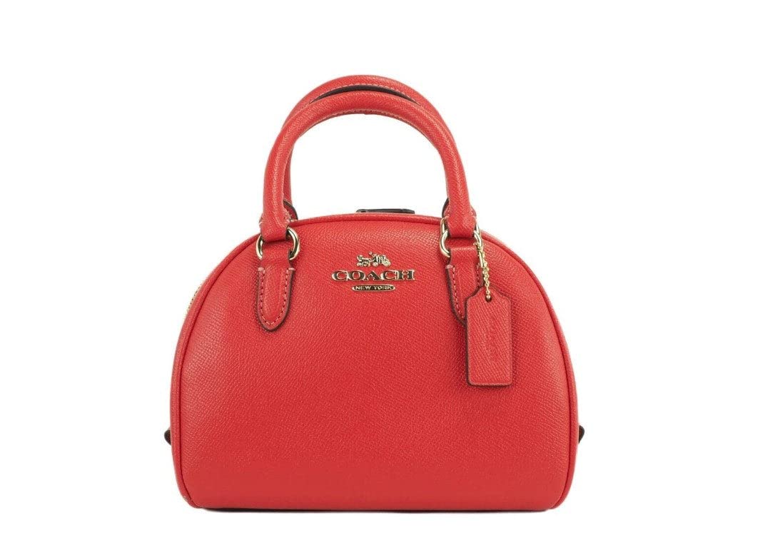 COACH Women's Sydney Satchel (Crossgrain Leather - Miami Red)