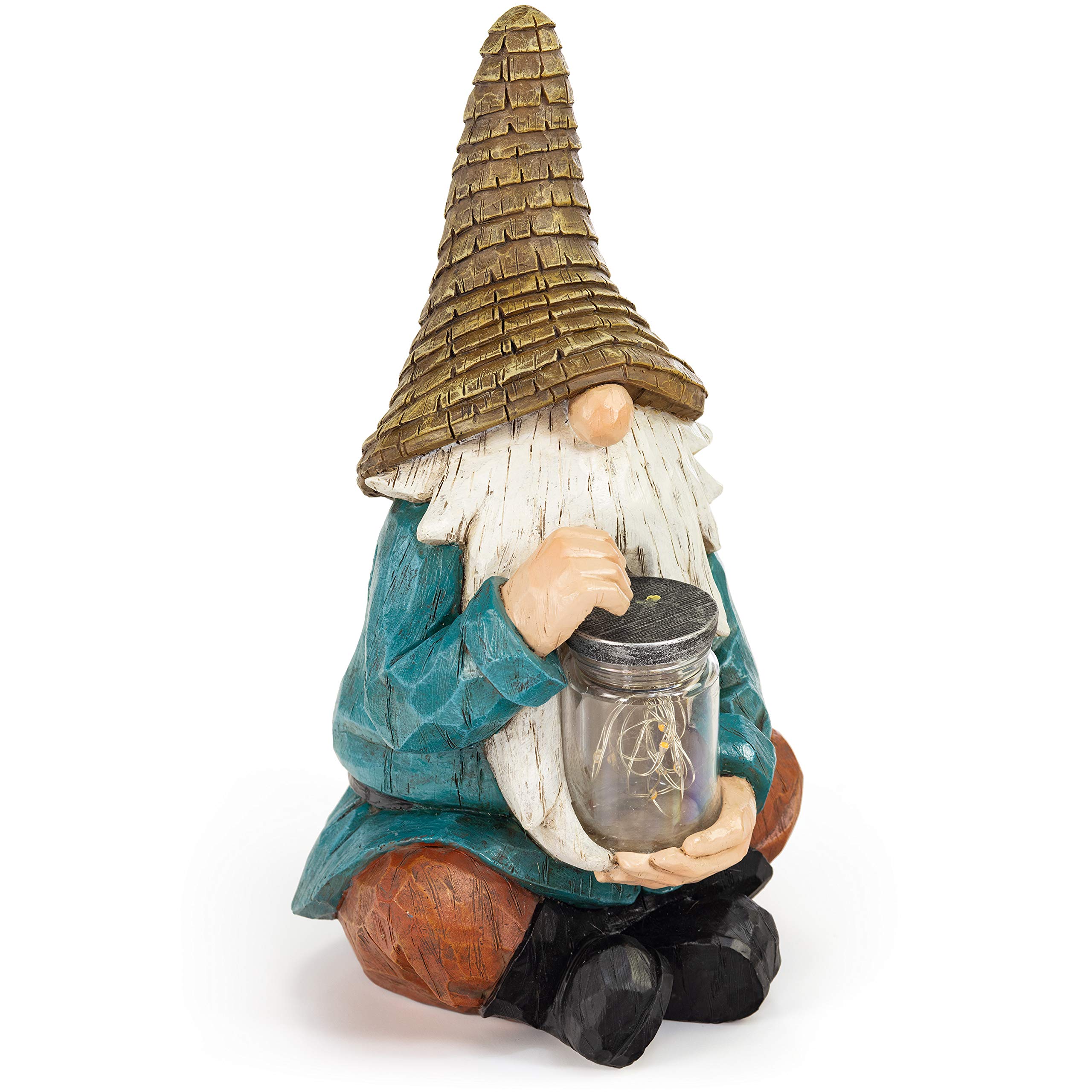 VP Home Whimsical Garden Statue Gnome Solar Powered LED Outdoor Decor Light