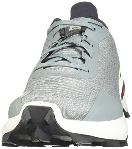 Salomon Women's ALPHACROSS Hiking Shoe, Lead/White/India Ink, 12