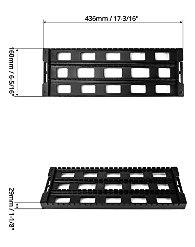 QWORK Antistatic ESD Circulation Rack Shelf - Plastic Black Rack with 25 Slots for PCB Storage (4 Pack)