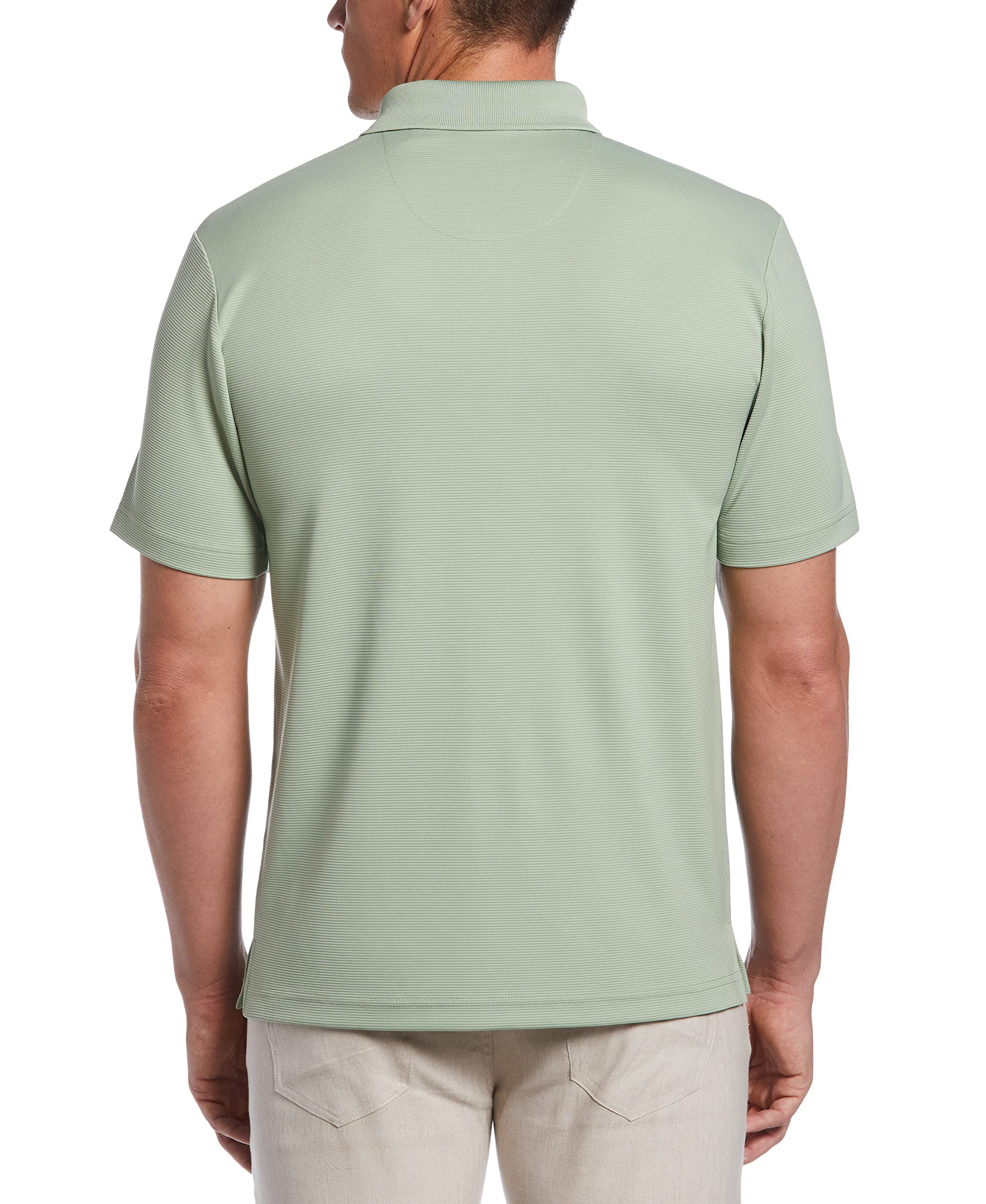 Cubavera Men's Big and Tall Essential Textured Performance Polo Shirt, Moisture-Wicking Technology, Regular Fit (Size Small-5X Big & Tall), Reseda, 3X-Large Big Tall