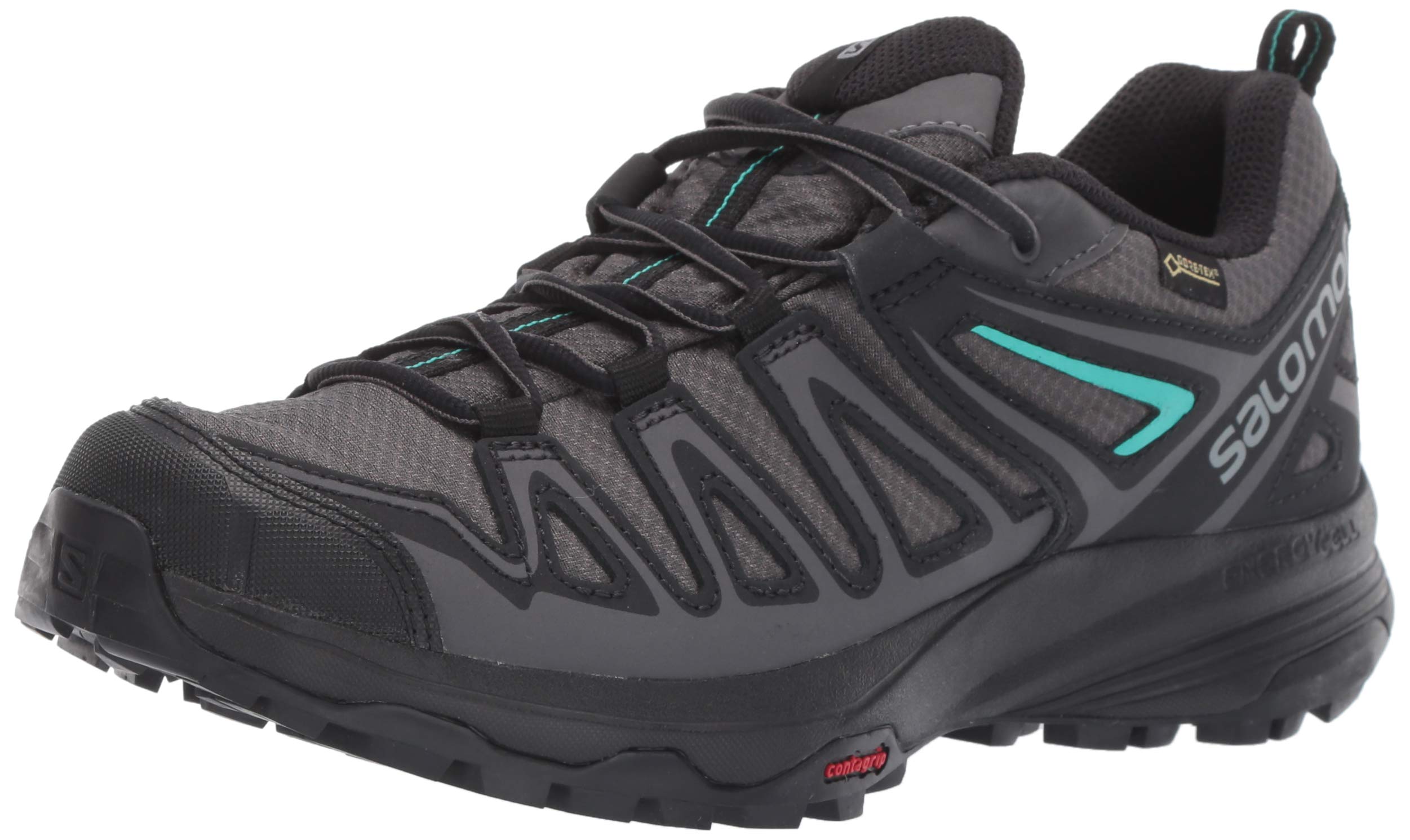Salomon X Crest Hiking Shoes for Women Trail Running, Stormy Weather/Mood Indigo/Lunar Rock, 8.5