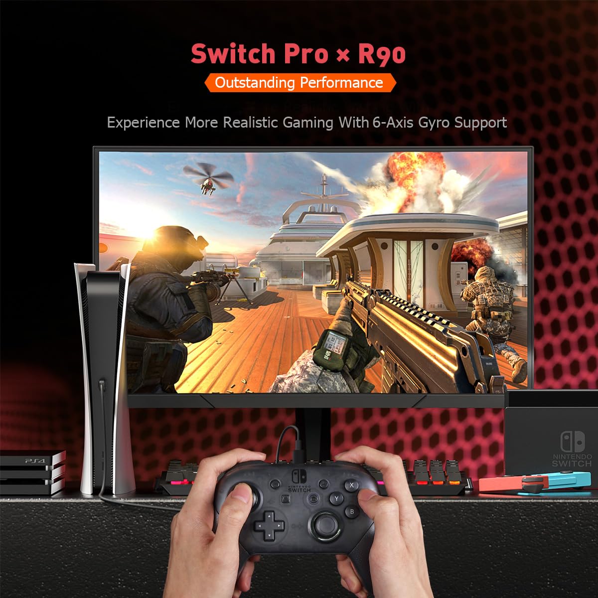 BIGBIG WON Controller Adapter, Wired Controller Adapters Converter for Xbox Series X|S/Xbox One|X|S/Xbox Elite Series/Elite Series 2/PS5/PS4 Wired Console Adapter for Switch/PS4/PC Win11&10 (R90-1pc)