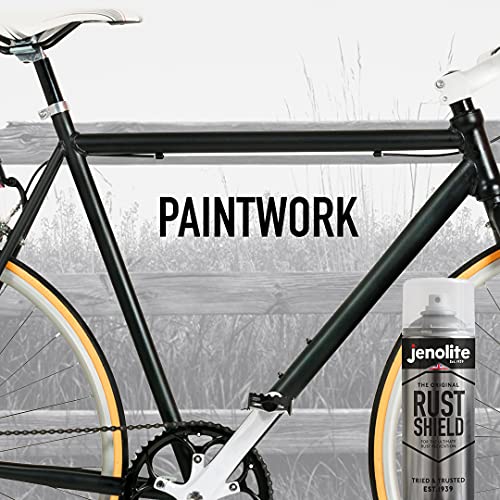 JENOLITE Rust Shield Aerosol - 400ml (13.5 fl oz) - High Protection Against Rust & Corrosion - Ultimate Rust Prevention for Cars & Motorcycles