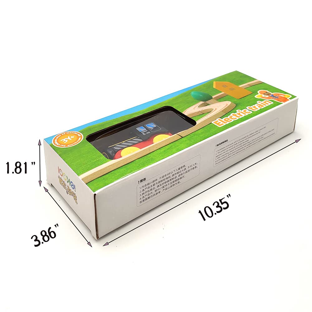 Wooden Magnetic Train Set Battery Operated Freight Train for Train Tracks Toy for Toddlers 3 4 5 Years Old Boys Girls (without Battery)