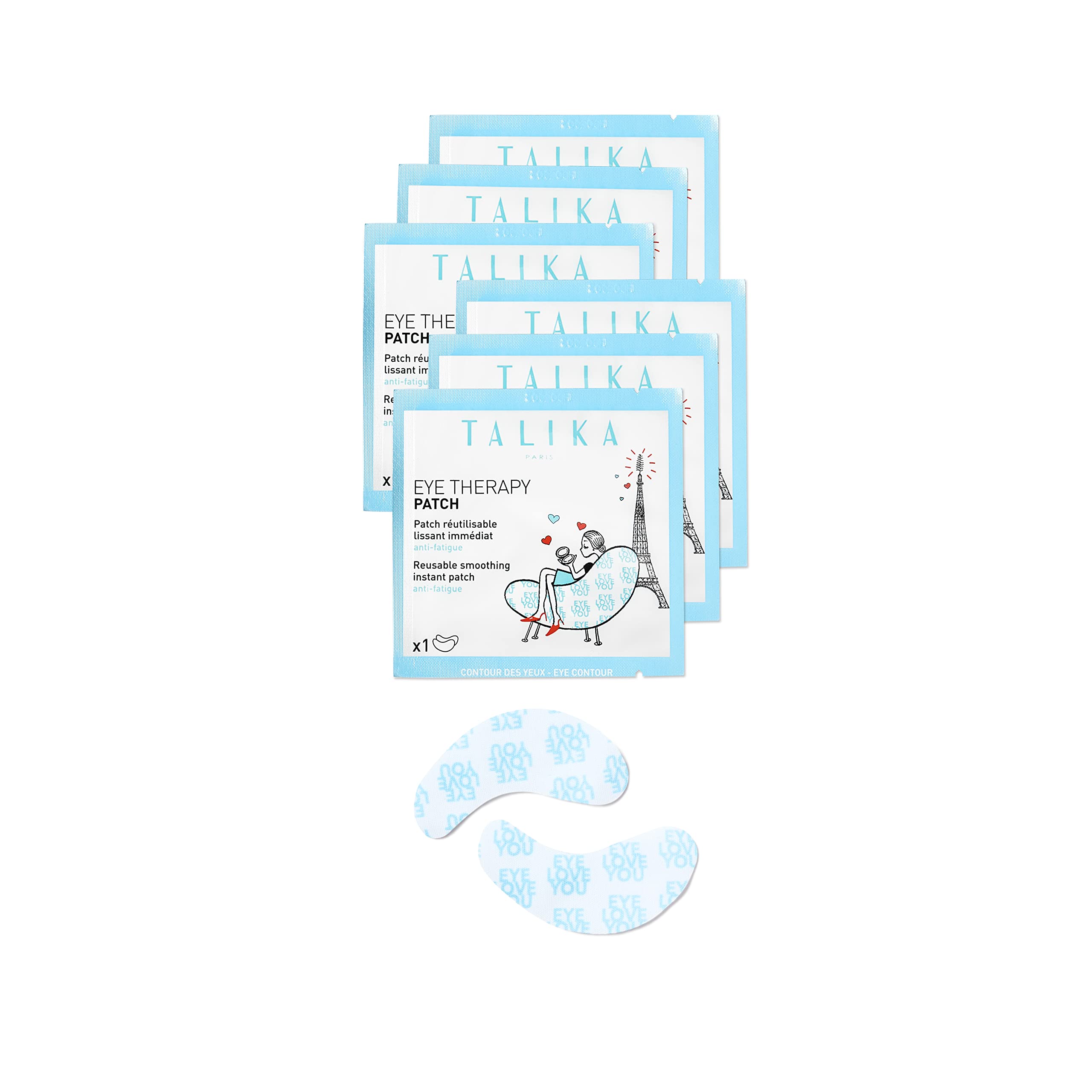 Talika Eye Therapy Patch - Instant Smoothing Under Eye Patches - Mask For Dark Circles Puffiness & Tired Eyes - 6 Refills Reusable Under Eye Patches for Adults Skincare Eye Treatment