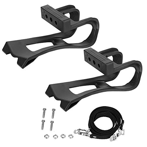 Bike Pedal Straps, Plastic Adjustable Bike Pedals Straps Anti-Slip Bicycle Toe Clip Belt Cycling Accessory