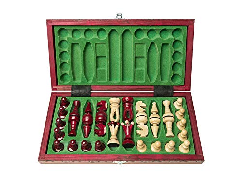 Wooden Chess Set Paris Cherry Wooden International Board Vintage Carved Pieces