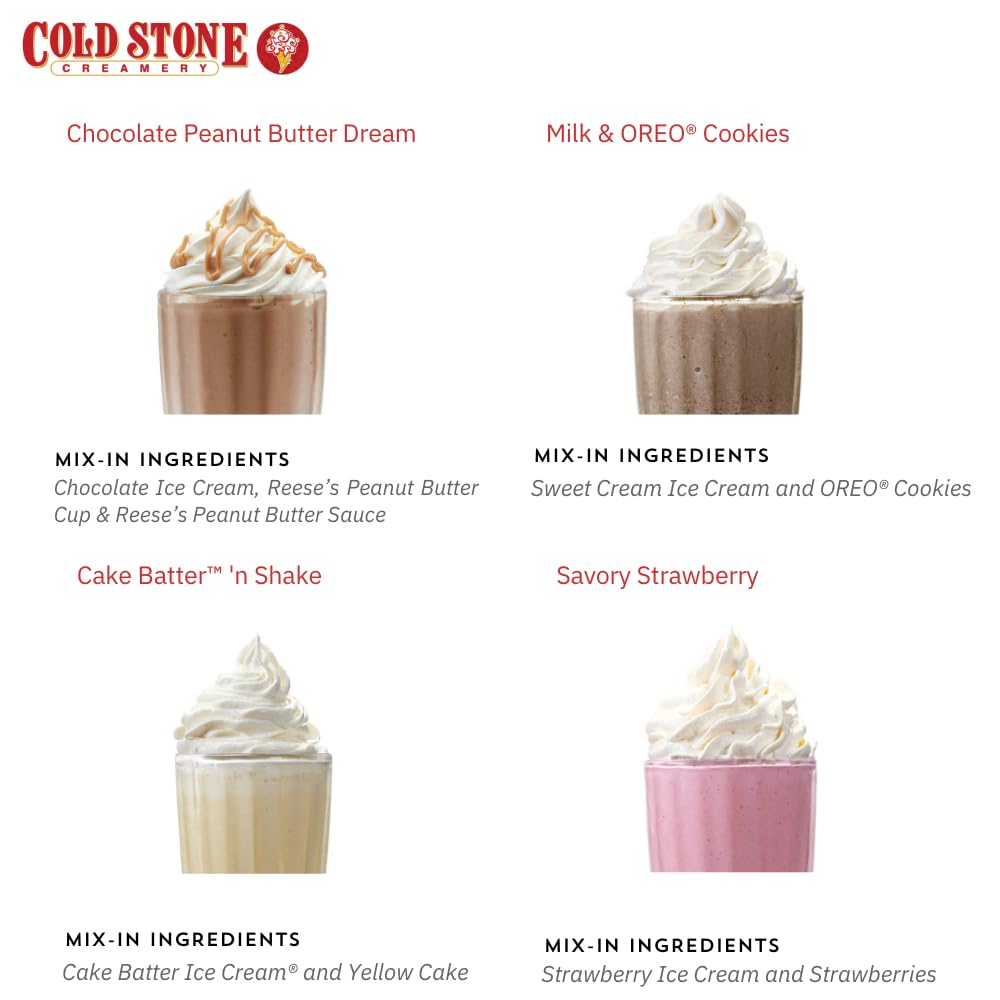 Cold Stone Milkshake Maker with Stainless Steel Mixing Cup 16 ounce, Electric Drink Maker