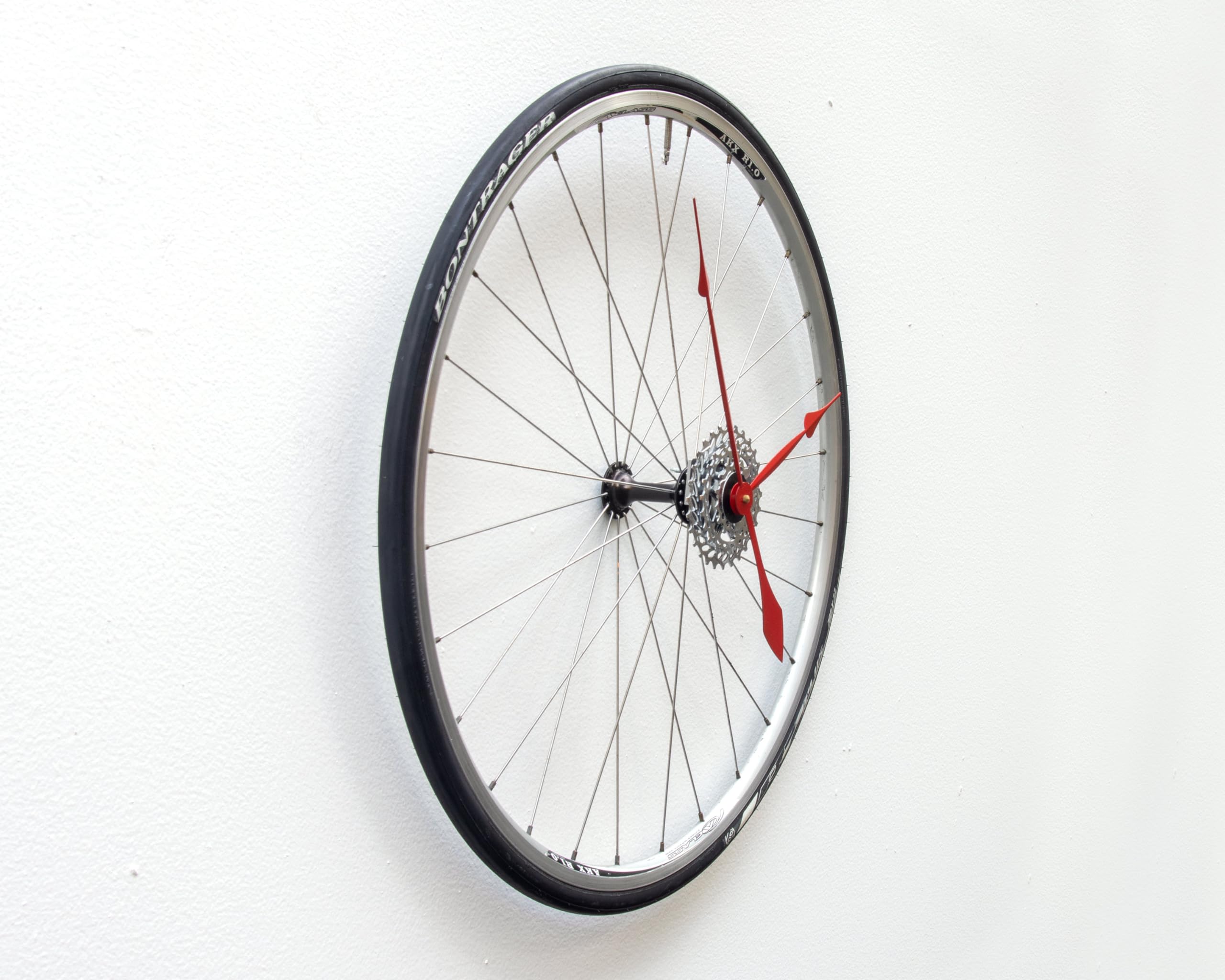 Bike Wheel Clock, Large, Wall, Cyclist, Unique, Steampunk, Decor, Bicycle, spoke, time, gear, cycle, recycle, upcycle, repurpose, reuse,