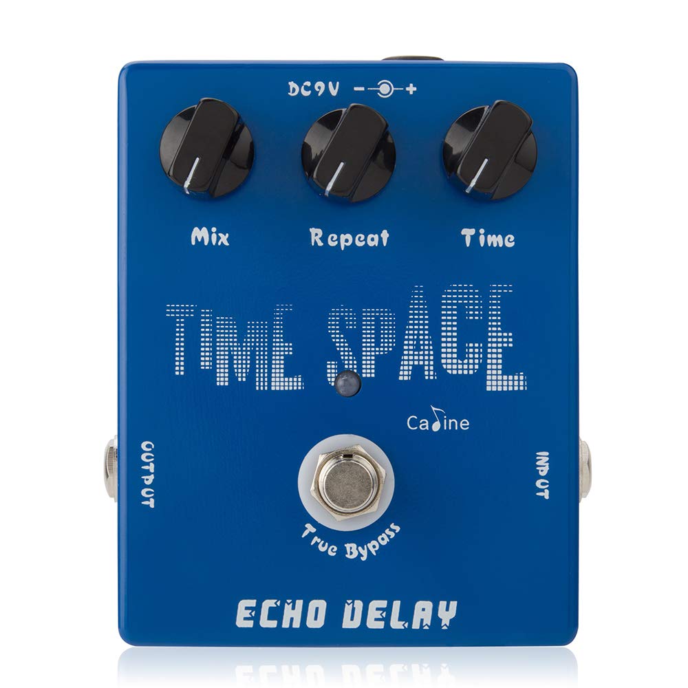 Caline Echo Delay Guitar Effects Pedal Time Space Bass Distortion True Bypass Blue CP-17