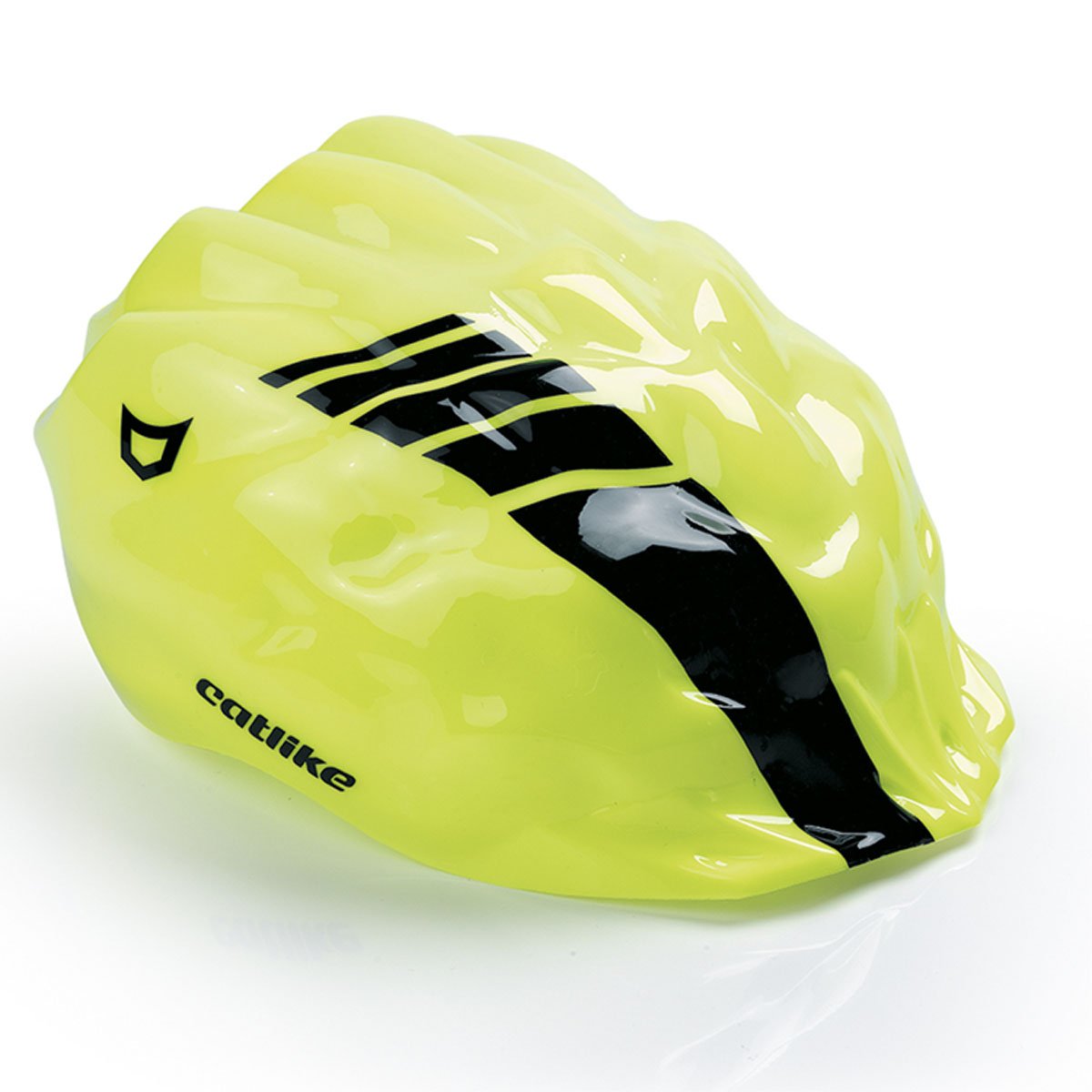 Catlike Whisper Bicycle Helmet Rain Shell (Fluor/Black Stripe - SM)