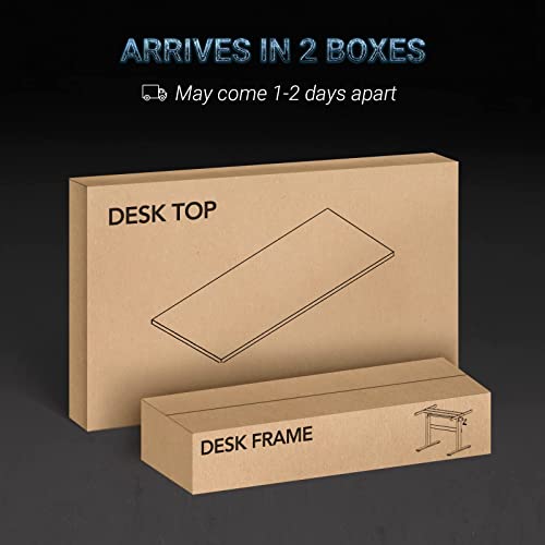 SANODESK 55 Inch 3 Stage Bamboo Electric Standing Desk, Dual Motor Height Adjustable Desk, Whole-Piece Bamboo Desktop Sit to Stand Home Office Desk (White Frame/ 55β x 28β Natural Bamboo Top)