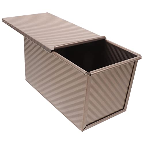 HEMOTON Toast Baking Mold Sandwich Bread Sandwich Bread Household Toast Mold Loaf Pan with Lid Nonstick Loaf Pan Carbon Steel Bread Pan Kitchen Loaf Pan Bread Baking Tin Bread Loaf Pan