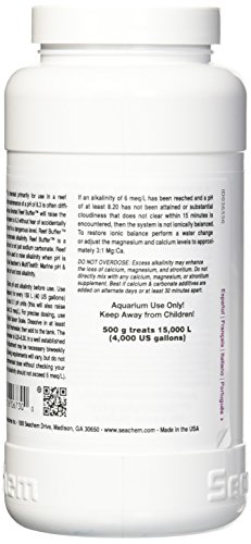 Seachem Reef Buffer, 500 grams,white