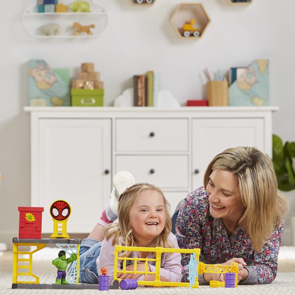 Spidey and His Amazing Friends Hulk’s Smash Yard Preschool Toy, Hulk Playset with Toppling Tower and Smash Wall, Kids Ages 3 and Up (Amazon Exclusive)