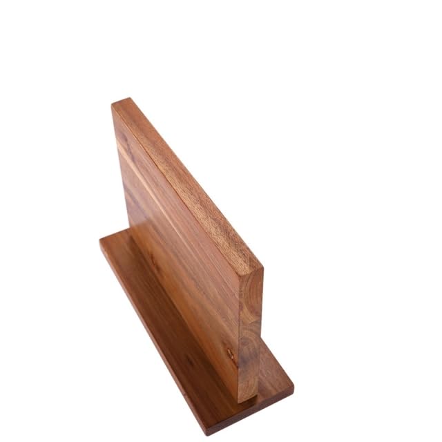 Generic Magnetic Knife Block - Premium Wooden Knife Stand with Strong Enhanced Double Sided Magnetic Knife Holder - Secure and Stylish Storage Board for Home Kitchen Counter