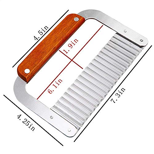 DD-life Pack of 2 Stainless Steel Wavy & Straight Soap Mold Loaf ,soap cutter Garnish Potato Vegetable Cake Cutter Cutting Tool